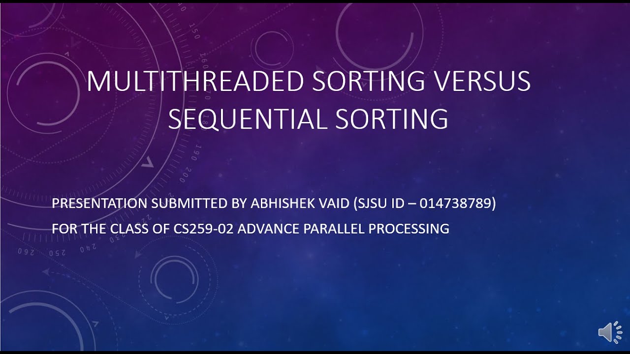 Multithreaded Sorting versus Sequential Sorting - YouTube