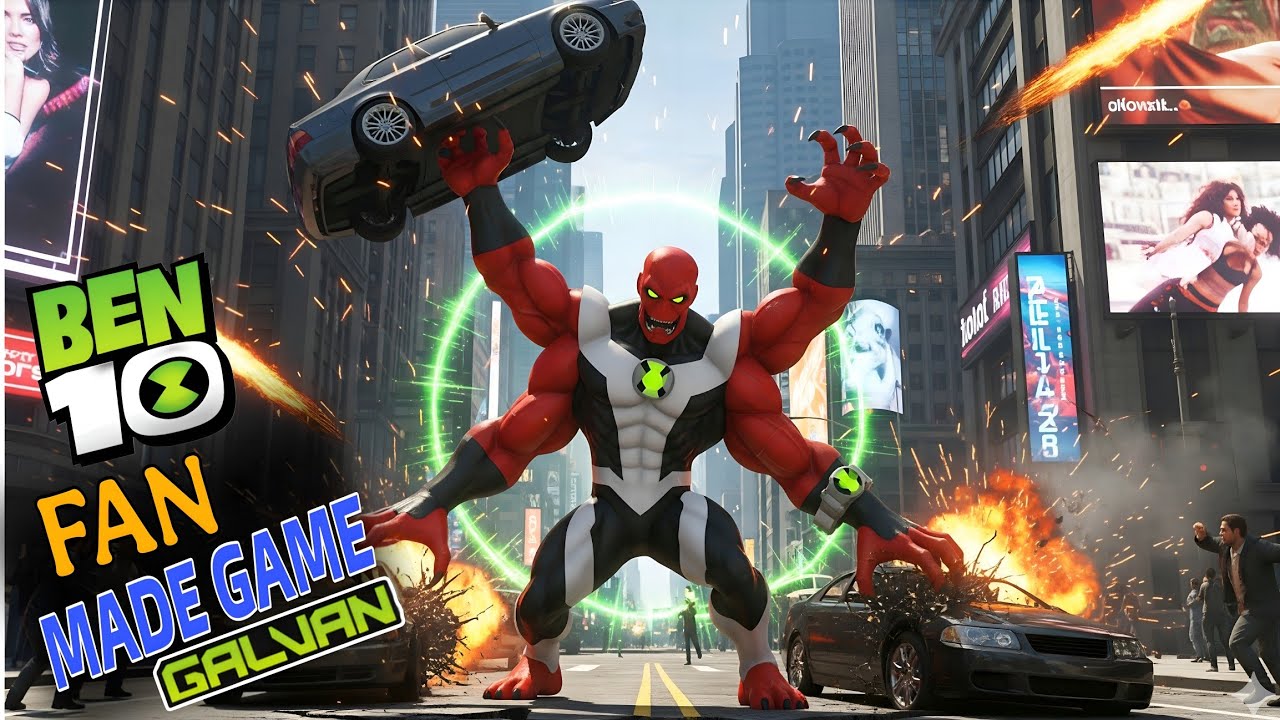"BEN 10 FAN MADE GAME | New High Graphics Game in PC🔥 (GALVAN Gameplay ...