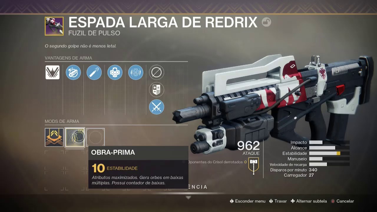 Destiny 2: Espada Larga de Redrix. - YouTube