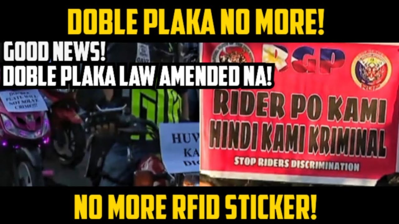 DOBLE PLAKA NO MORE! | DOBLE PLAKA LAW or RA 11235 AMENDED NA ...