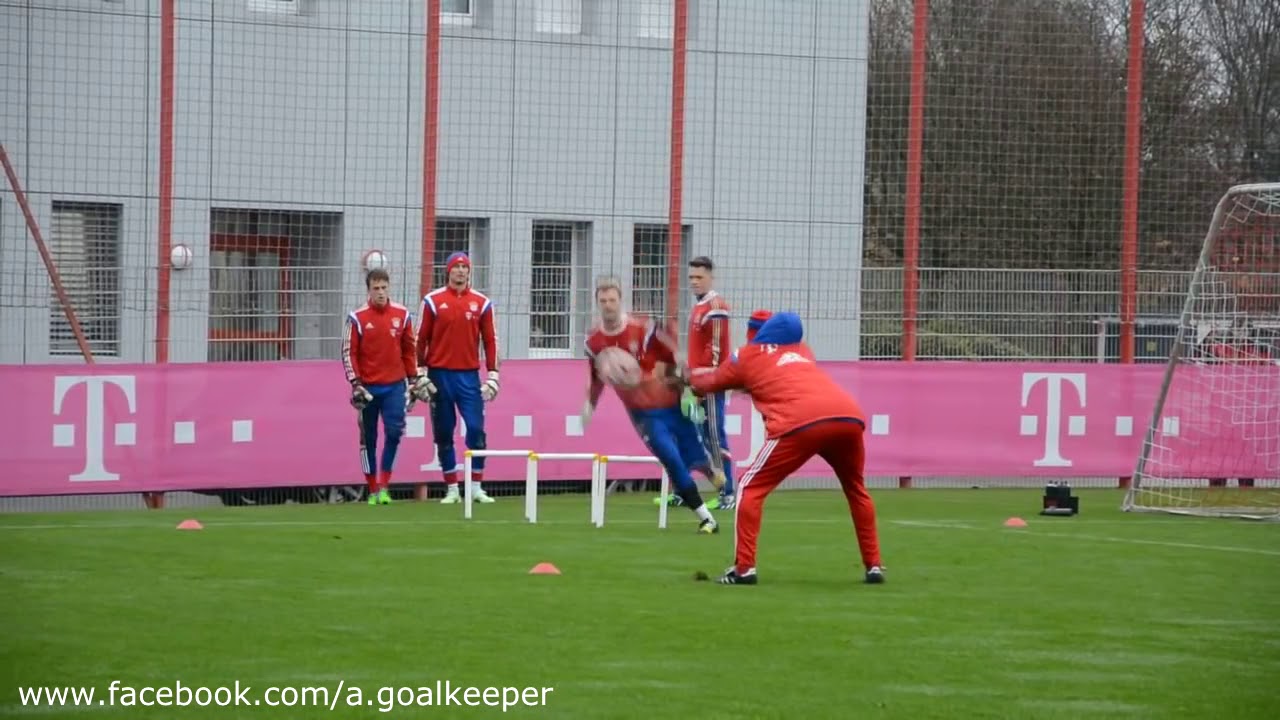 Goalkeeper training Manuel Neuer training Bayern Munich and the German ...
