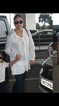 Kareena Kapoor & Saif Ali Khan Make a Stylish Appearance at the Airport with Their Kids Taimur ...