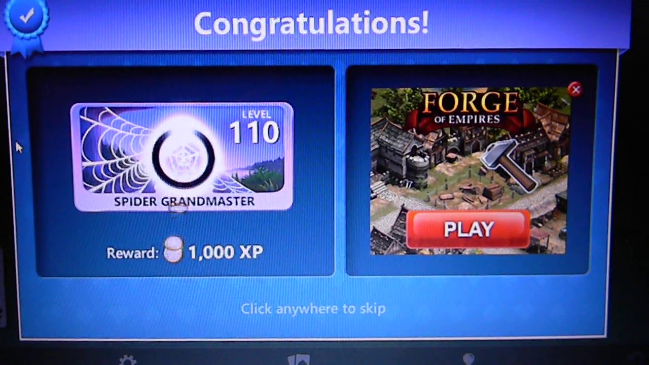 Microsoft Spider Solitaire Spider Grandmaster 1 (Level 110) - YouTube