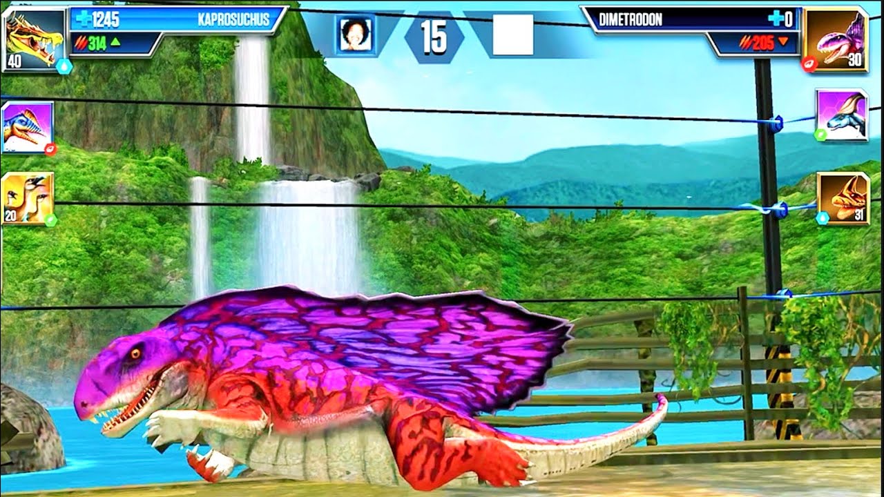 KAPROSUCHUS VS DIMETRODON 😱 JURASSIC WORLD THE GAME. - YouTube