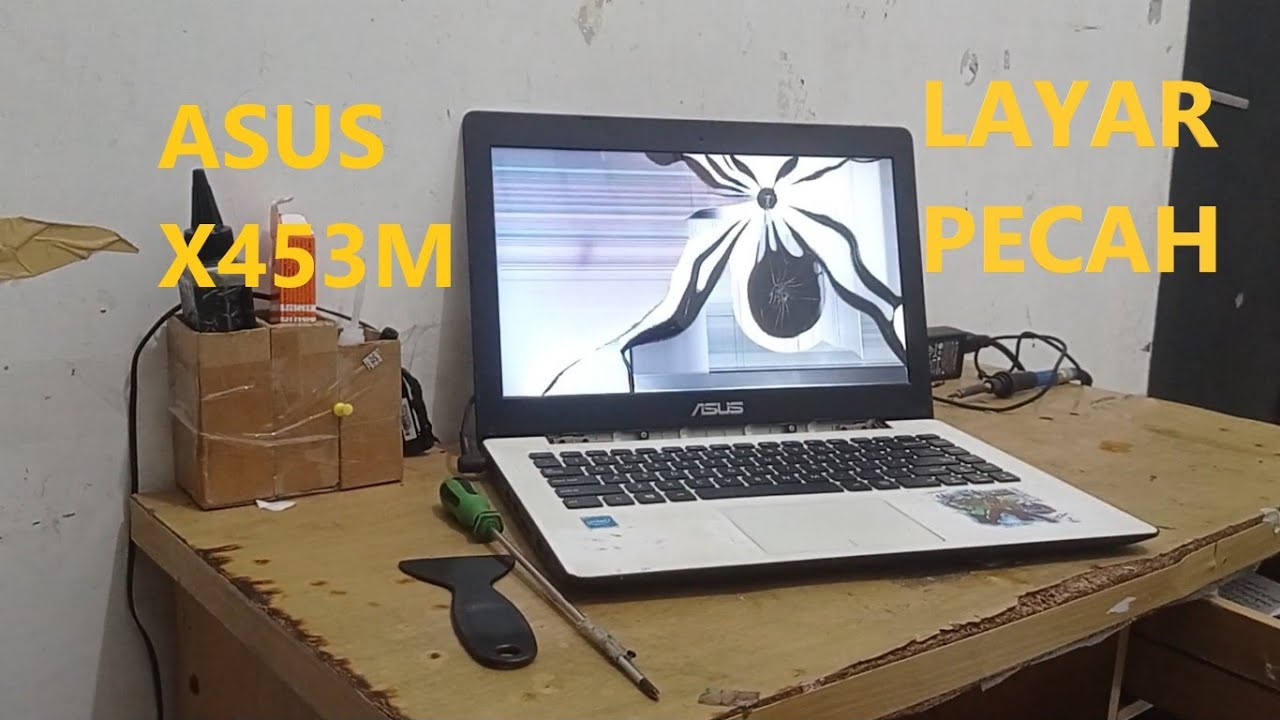 Laptop Asus X453M Layar Pecah - YouTube