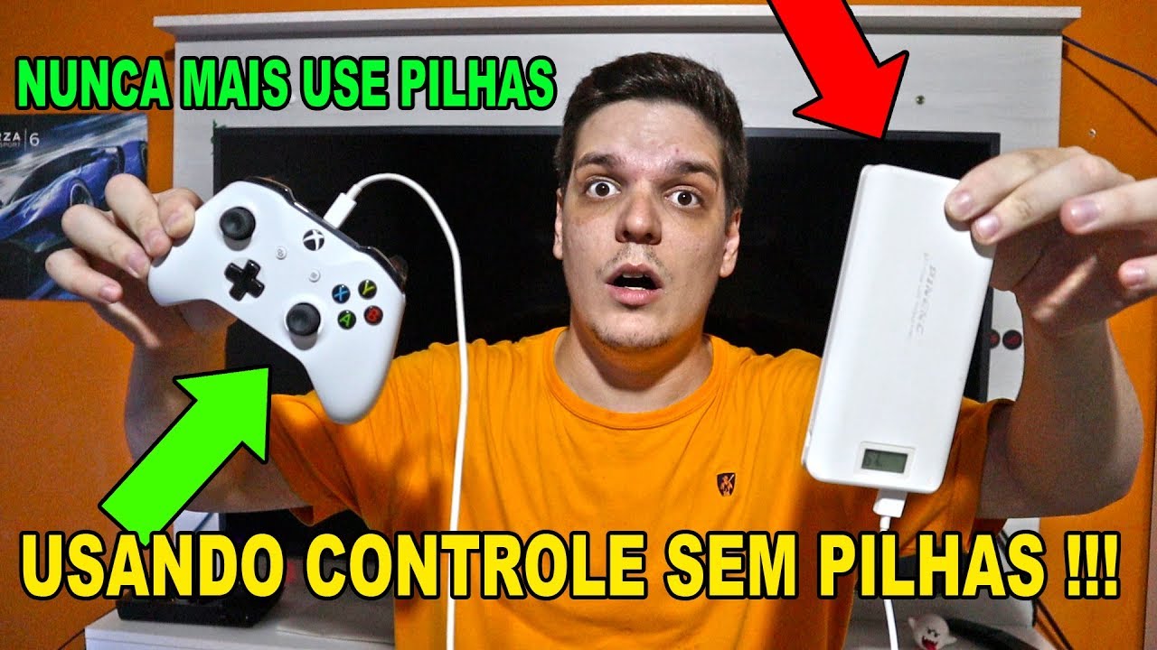 COMO LIGAR SEU CONTROLE DE XBOX ONE SEM GASTAR DINHEIRO COM PILHAS DICA ...