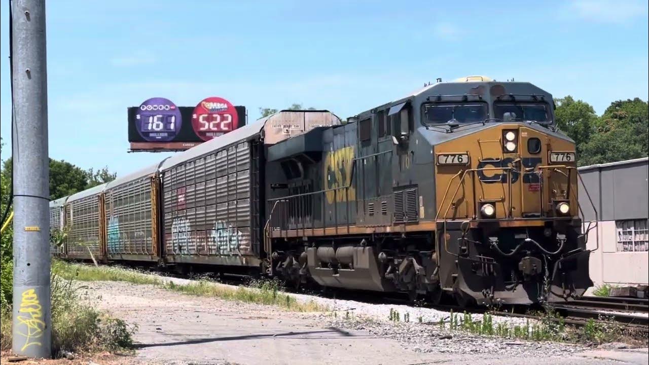 CSX ES44AH 776 w/ Hybrid K5LA Leads Automotive M209-29 on 5/31/24 - YouTube