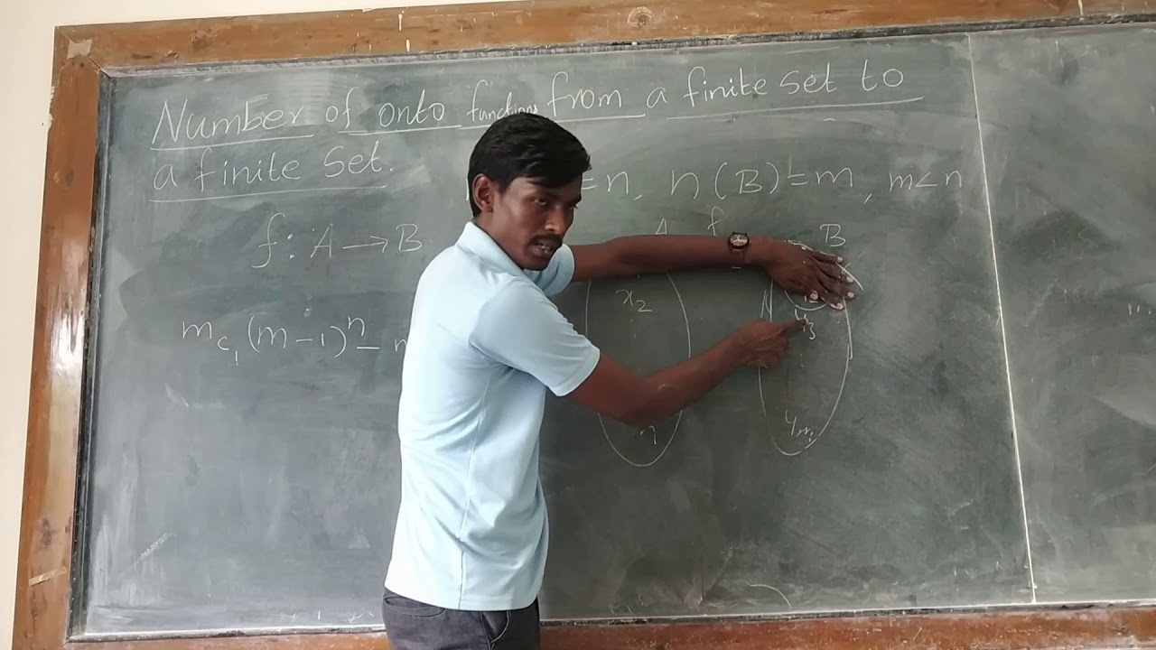 Number of onto functions from a finite set to a finite set - YouTube