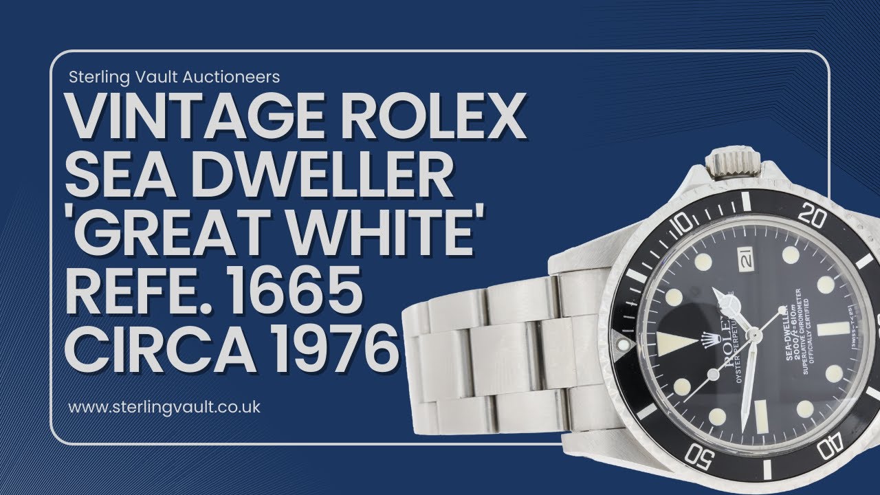 Vintage Rolex Sea Dweller 'Great White' Reference 1665 Circa 1976 - YouTube