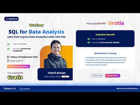 Webinar SQL for Data Analysis I Jobs that require Data Analytics skills with SQL - YouTube