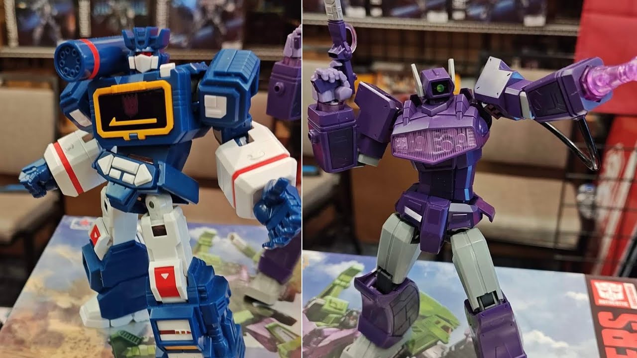 New transformers Soundwave & shockwave figures on display - YouTube
