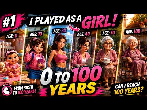 I Played 0 to 100 Years as a GIRL! 😱 | 0 to 100 Years Gameplay