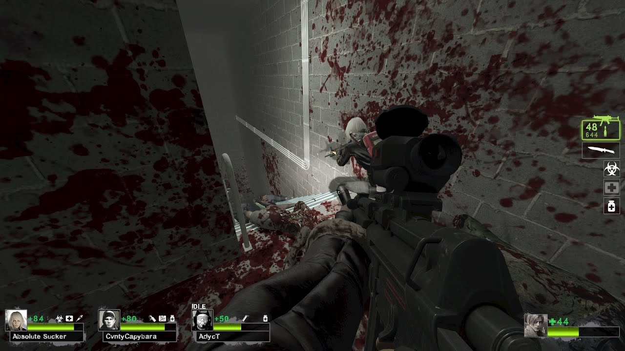 Left 4 Dead 2 Long Expert Gameplay LE5 and Primal Knife RE4R MW2019 ...