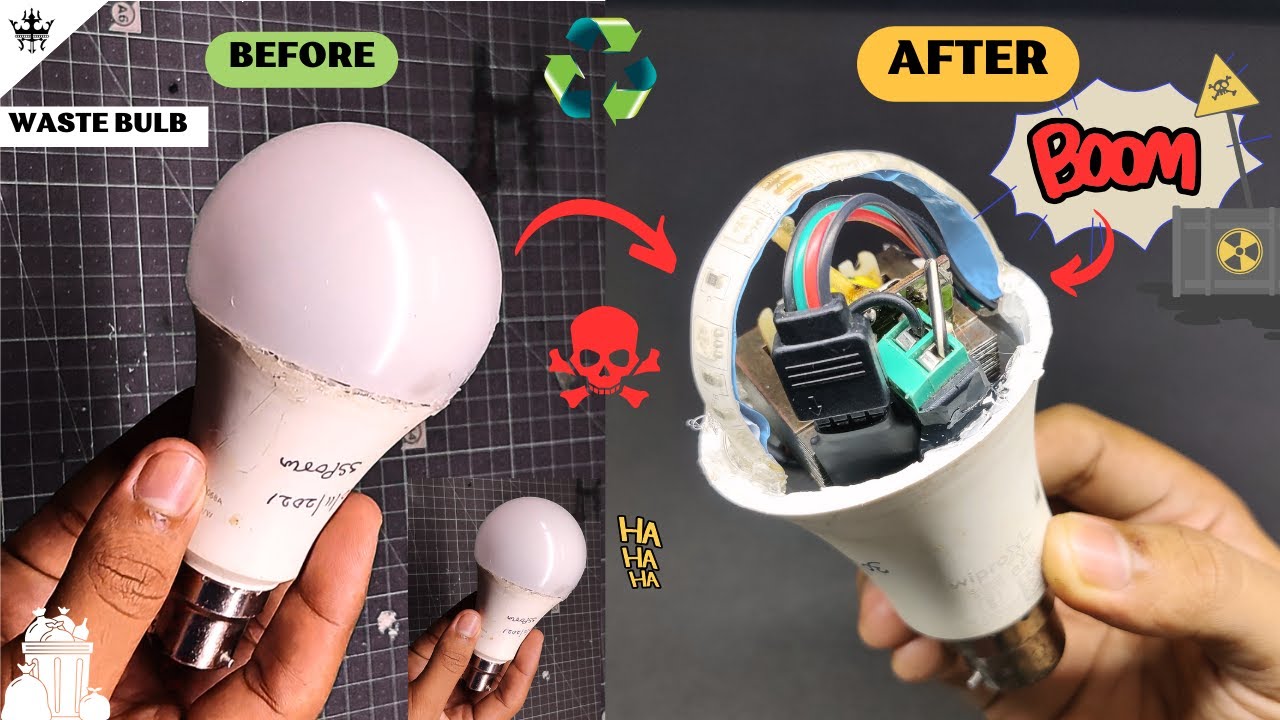 gaming RGB | LED | creative life hack led bulb repair 💯 bulb to RGB ...