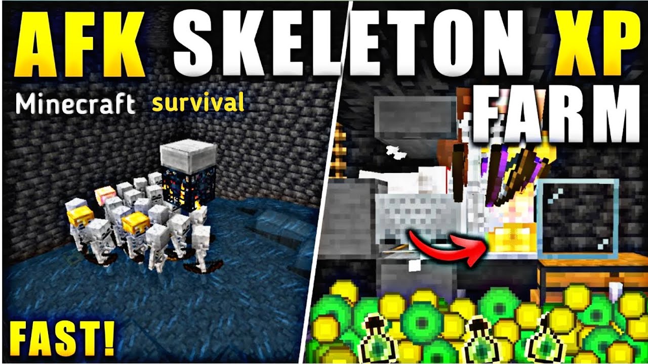 I BUILD SKELETON SPAWNER FARM||MINECRAFT SURVIVAL GAMEPLAY||ADDICTED ...