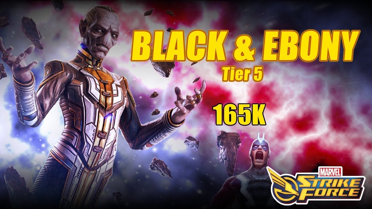 Marvel Strike Force Ebony Maw Legendary Event Tier 5 165k team - YouTube