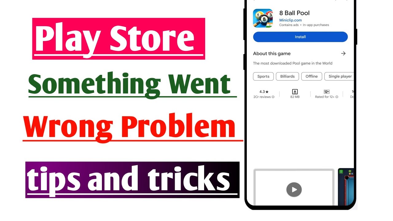 Play Store Something Went Wrong Problem Fix | play store trai again ...