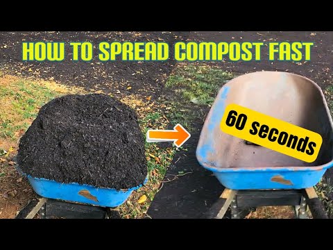 How to spread 1/4 yard of compost in 60 seconds - YouTube