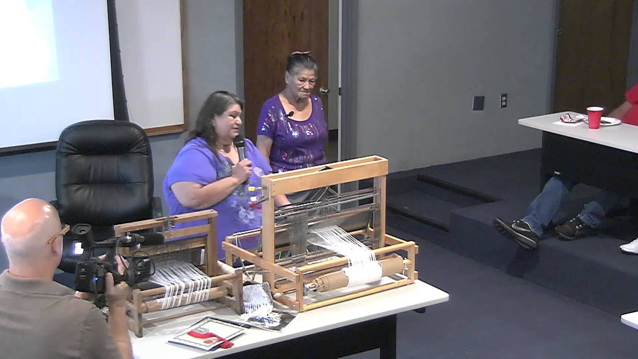 Cherokee Traditional Loom Weaving - YouTube