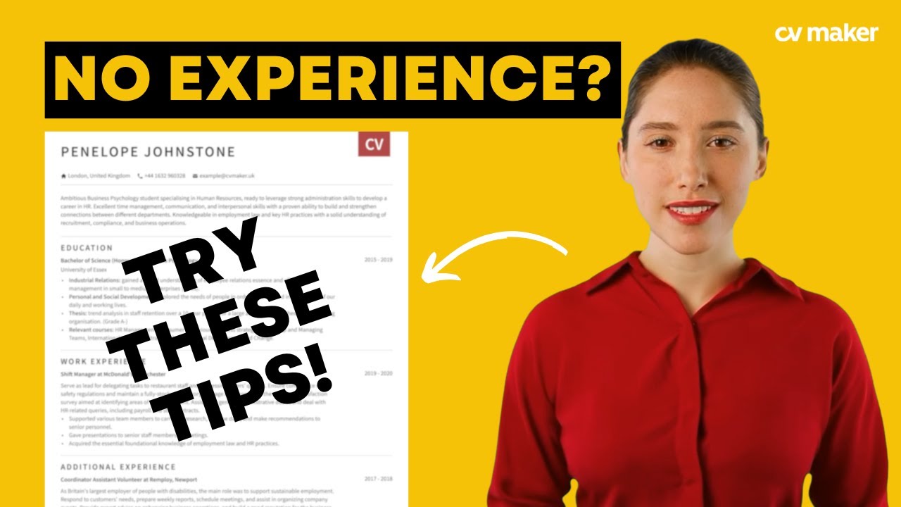 How to Write a CV For Beginners: A Guide for New Jobseekers - YouTube