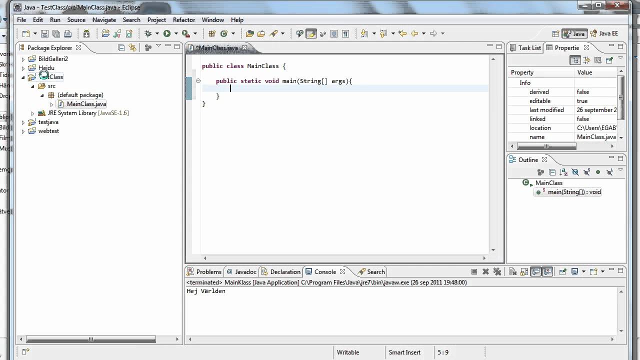 Programmering Android Java Syntax Class Del 1avi Youtube 6523