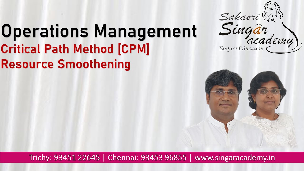 Operations Management -Critical Path Method [CPM] - Resource Leveling ...