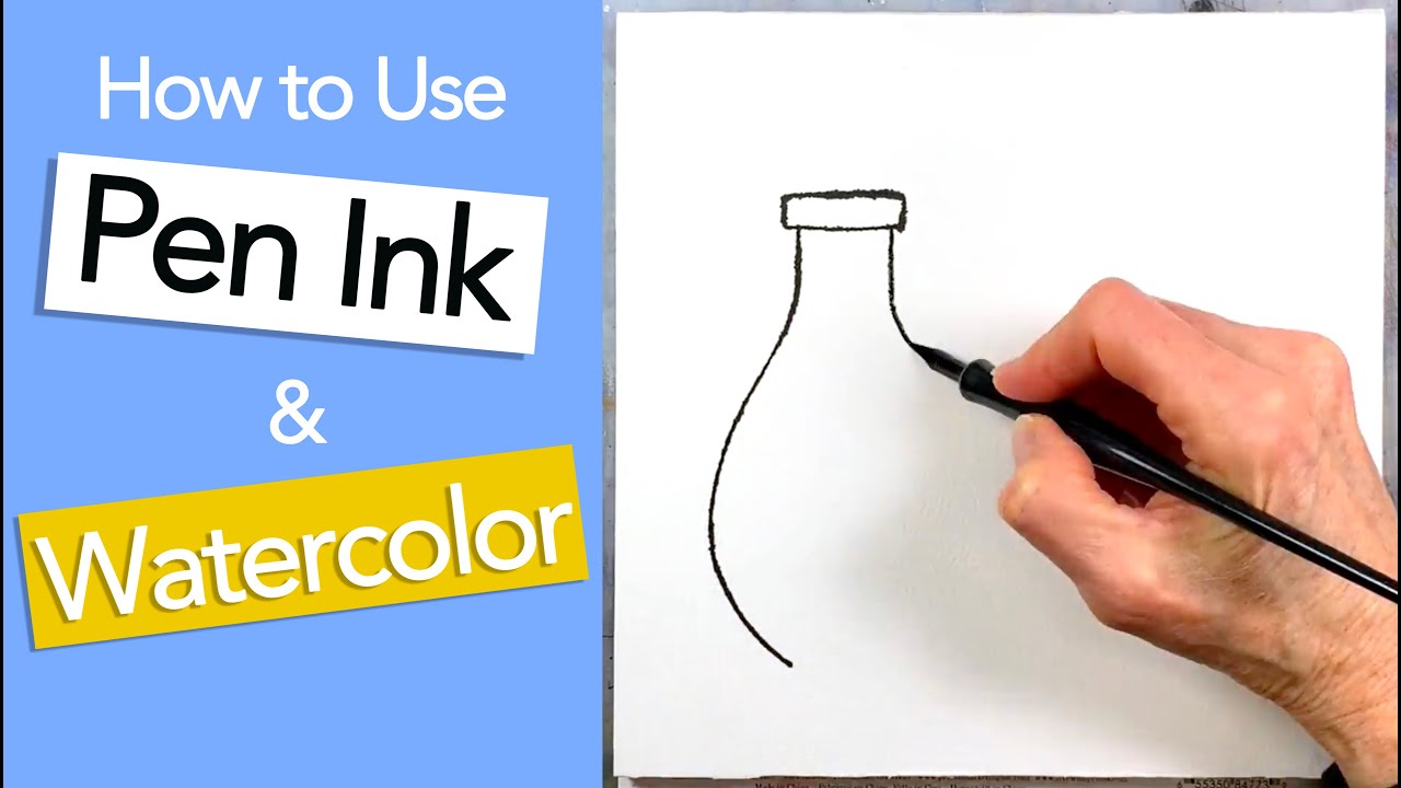 How to Use Pen Ink and Watercolor - YouTube