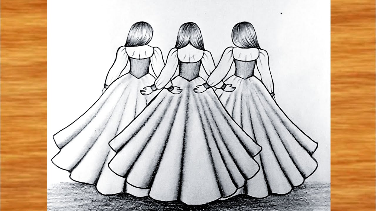 How to draw 3 Girls Best Friends - tutorial drawing ||pencil art for ...