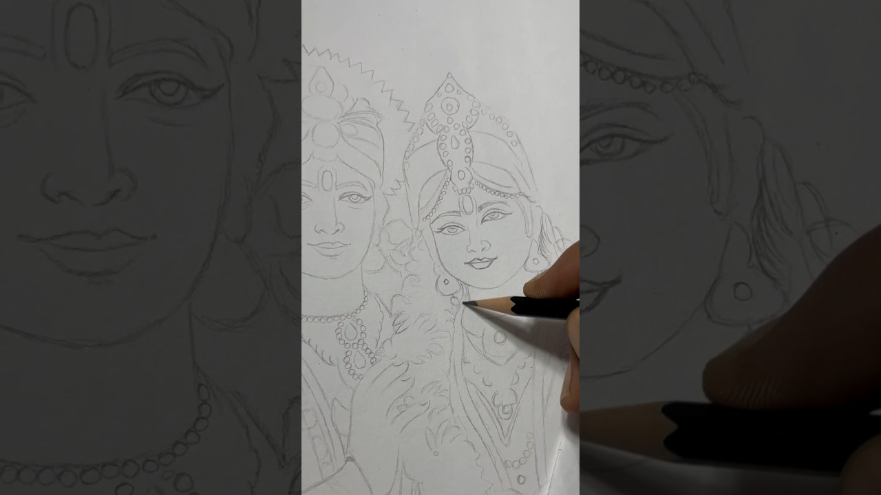 Ram Siya Drawing part 1 🚩🚩 #youtubeshorts #shorts #ram - YouTube