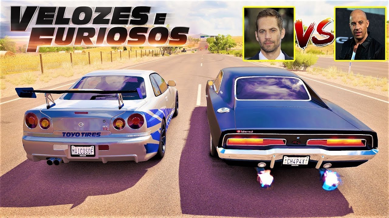 SKYLINE 800CV VS CHARGER DE 800CV DO TORETTO, QUEM GANHA ? PISTA ...