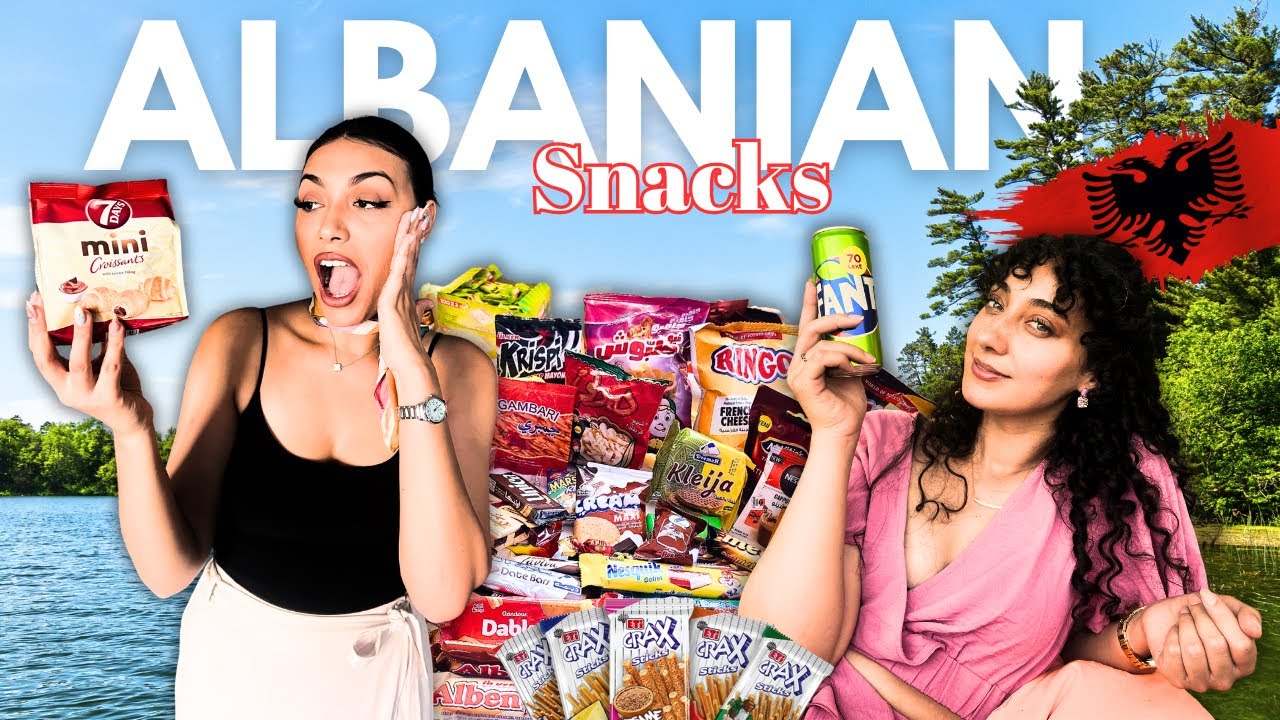 Moroccans trying Albanian Snacks B DARIJA PART ONE - YouTube