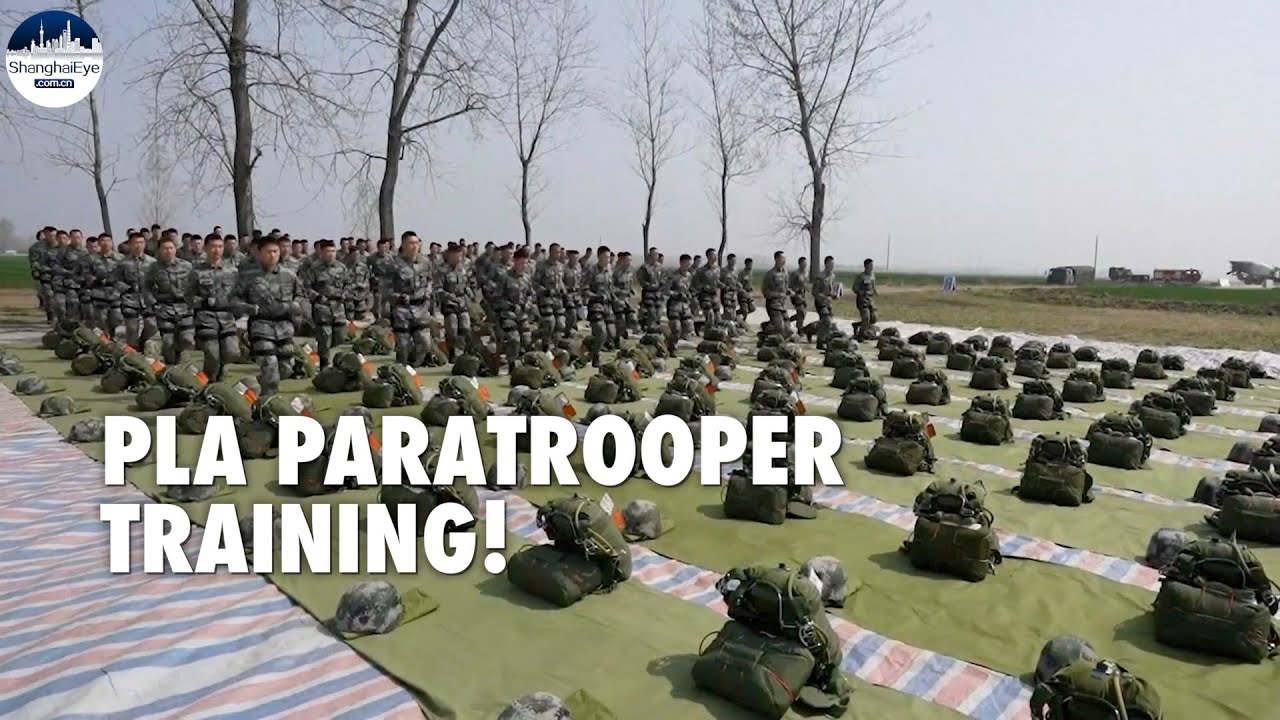 Rarely-seen! China's PLA special operations troops conduct parachute ...