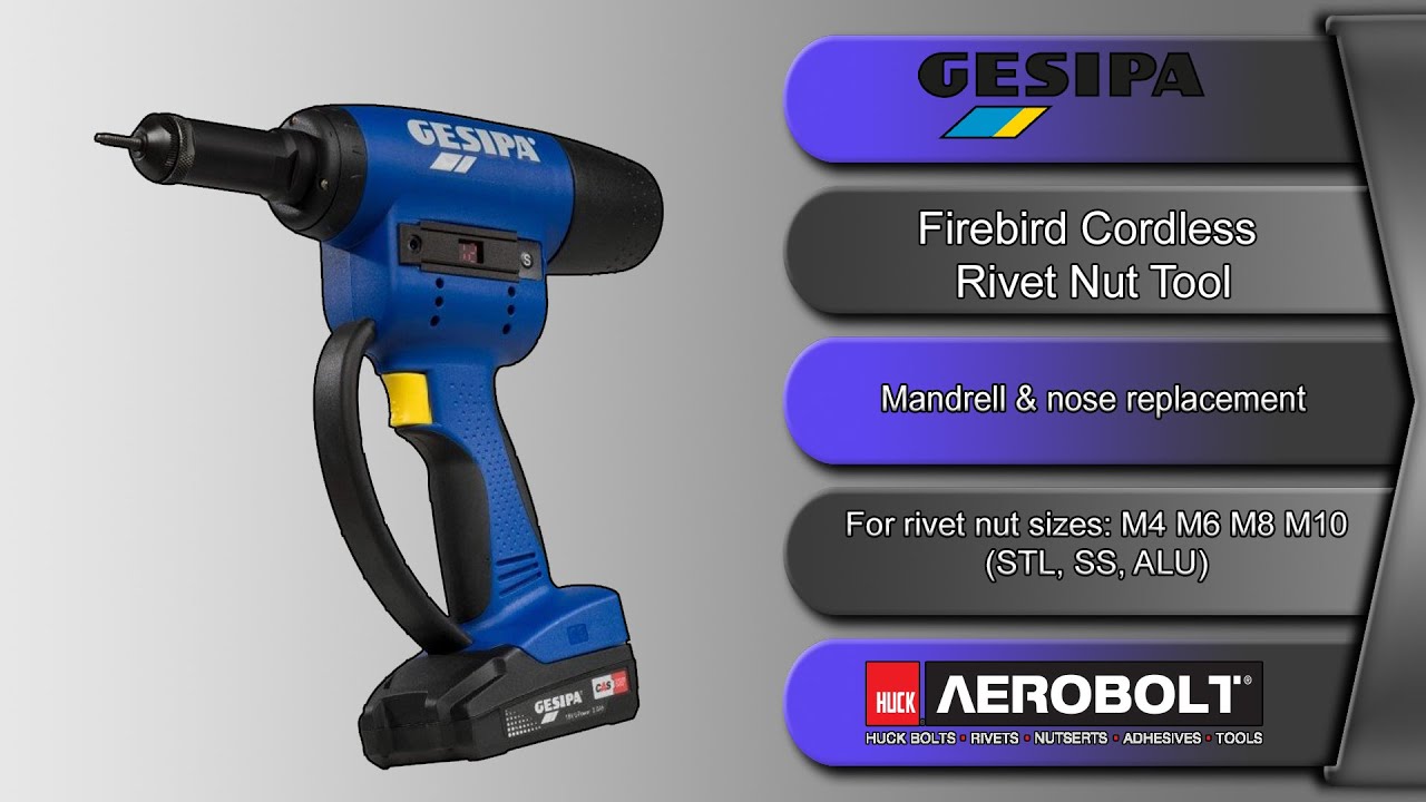 Gesipa Firebird Pro - Mandrel and nose replacement guide - YouTube