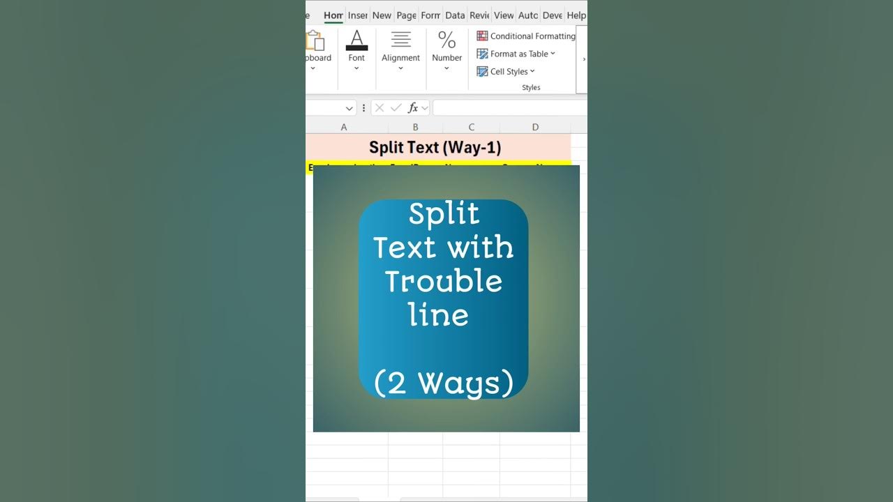 Excel Split text Easy 2 way. #excel #exceltips #exceltricks #shorts #shortvideo#trending - YouTube