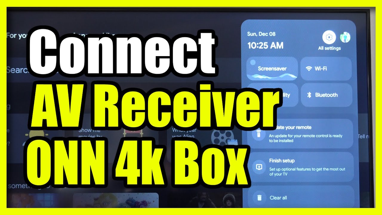 How to Connect an AV Receiver to your ONN 4k Streaming Box (Google TV ...