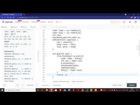LRU Cache | Leetcode 146 | C++ Solution - YouTube