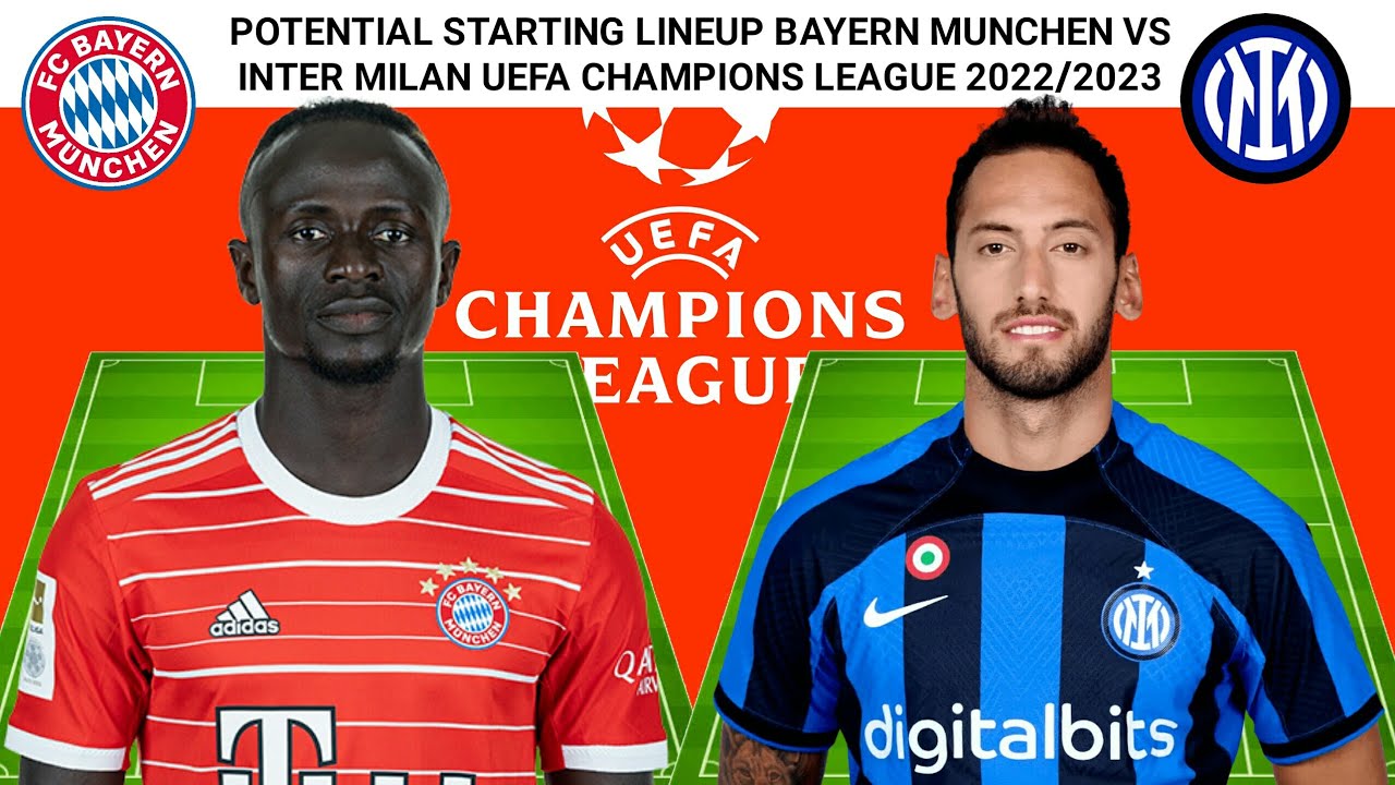 INTER MILAN Potential Starting Lineup vs Bayern Munich UEFA Champions ...