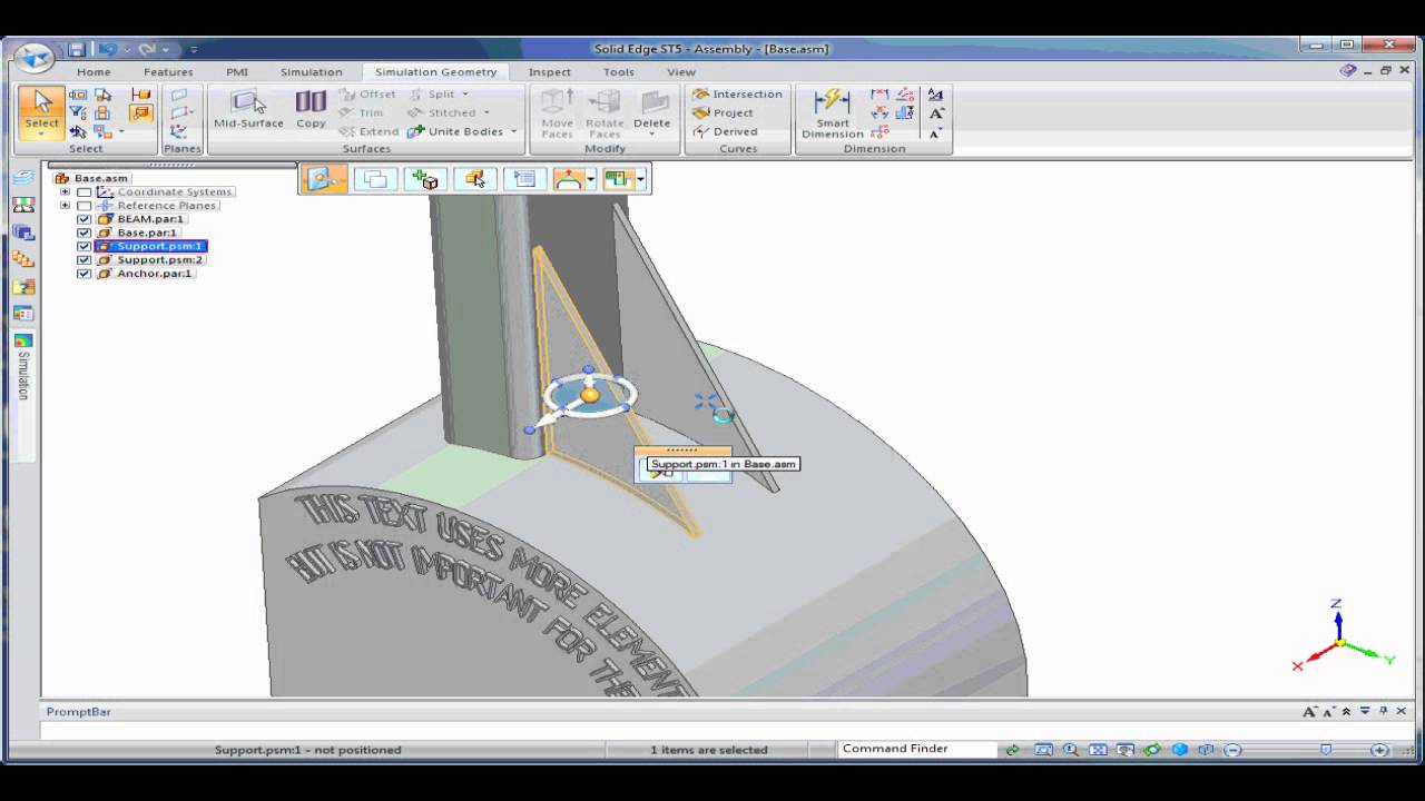 Solid Edge ST5 FEA - YouTube