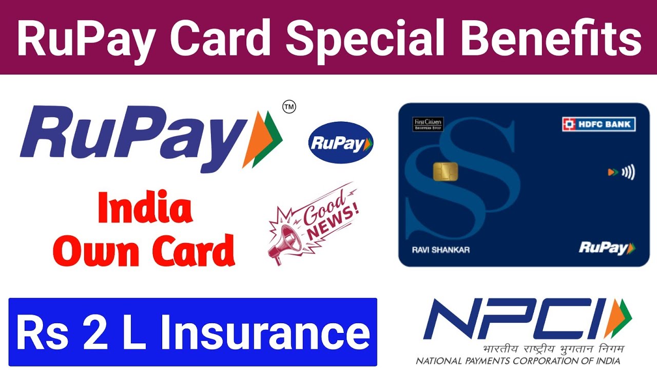 RuPay Card Special Benefits | Free Insurance Rs 2L Surprising Gifts ...