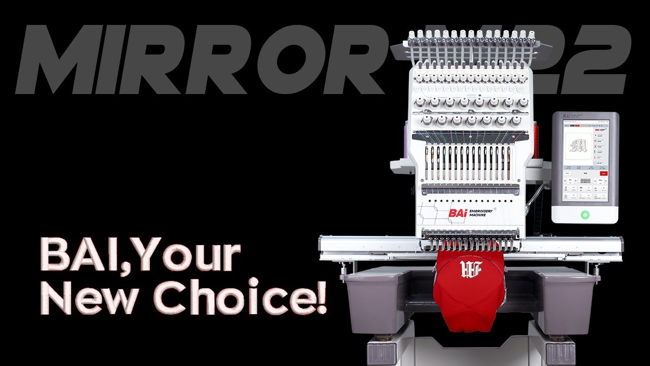 BAI MIRROR M22 Single Head Commercial Embroidery Machine for Business ...