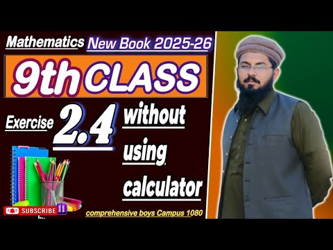 9th class Mathematics Exercise 2.4 Question 01 | Math 9th Class New ...