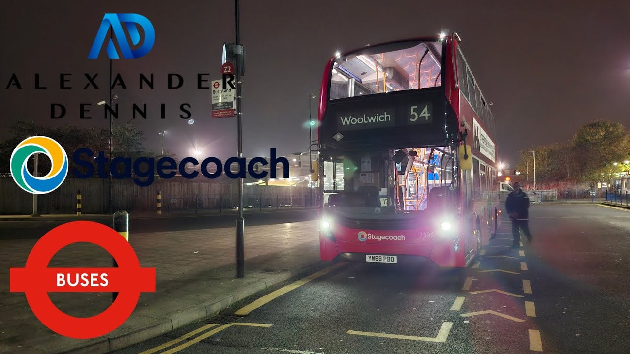 Stagecoach London: 54 from Elmers End Interchange to Woolwich ...