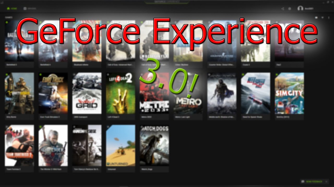 GeForce Experience 3.0 - Overview - YouTube