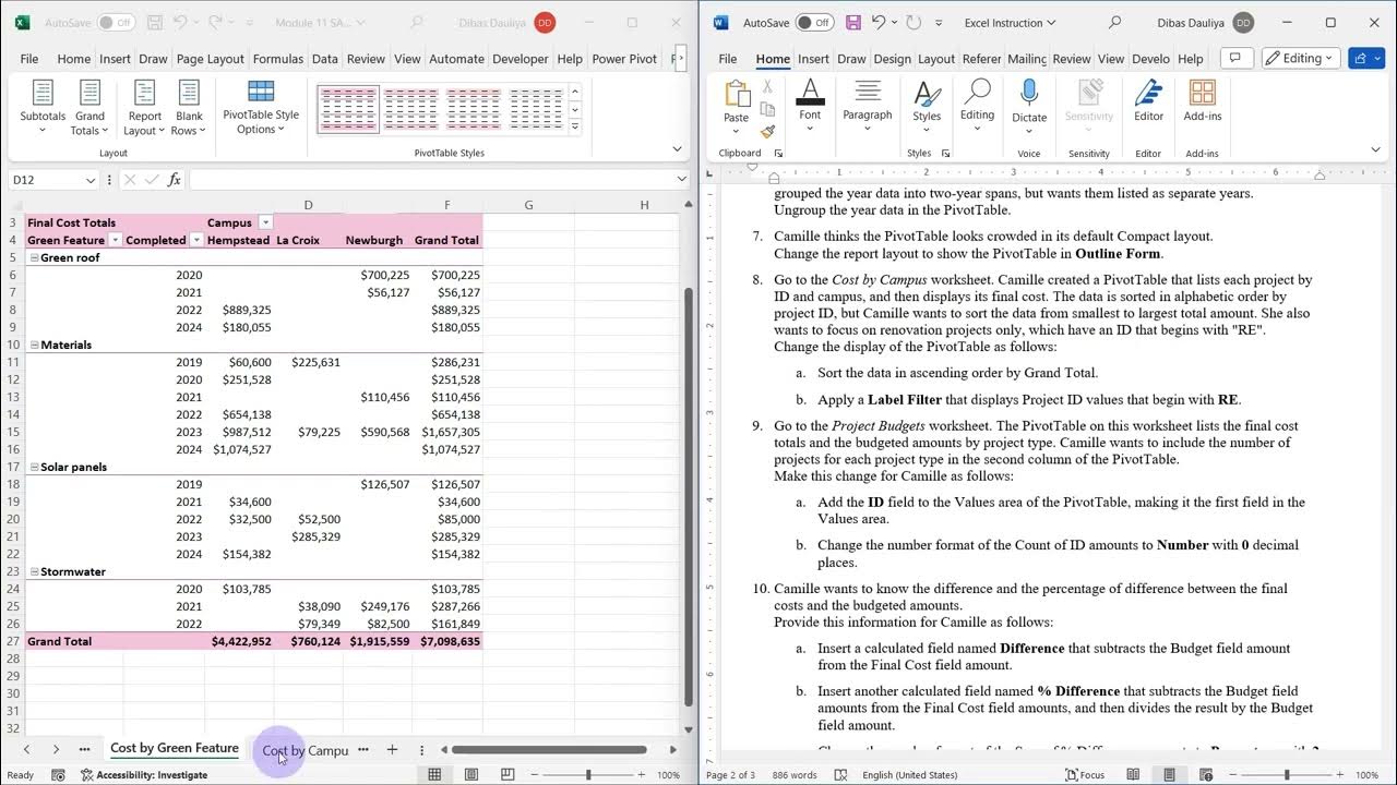 Full Tutorial of Module 11: SAM Project 1a - YouTube