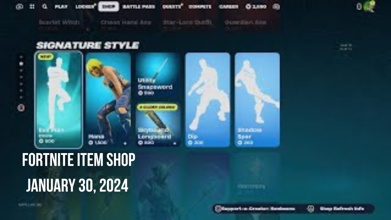 Fortnite Item Shop|January 30, 2024(New Evil Plan Emote and Endo Bundle ...