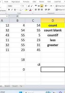 Count | CountIf CountBlank formulas excel | ExcelTip3 - YouTube