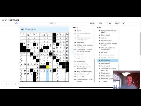 Friday, March 28th - New York Times crossword puzzle solve - YouTube