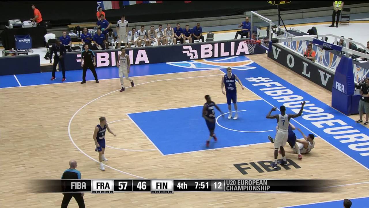 #FIBAU20Europe - Fiifi Aidoo Rejects Amine Noua - YouTube