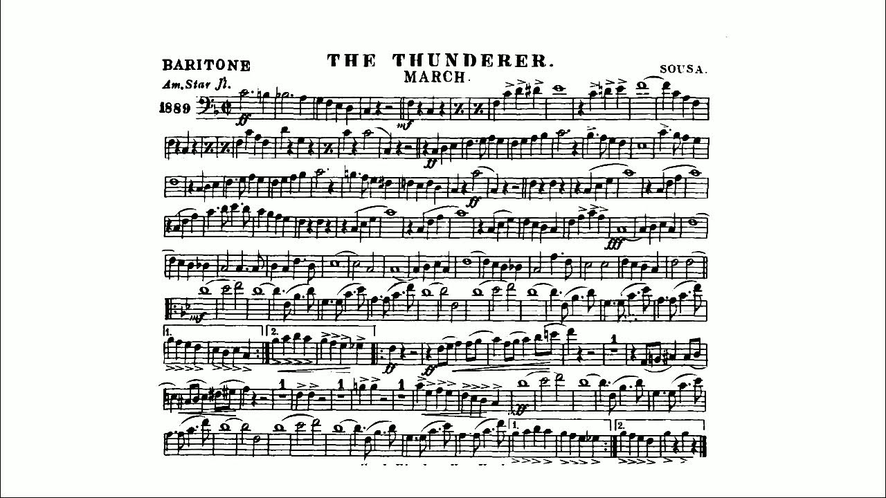 The Thunderer March: : John Philip Sousa - Baritone - YouTube