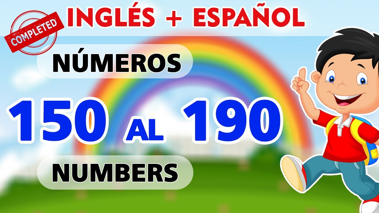 ⭐Números del 150 al 190 en Inglés y Español 🧠🙋‍♀️I Numbers 150 to 190 ...